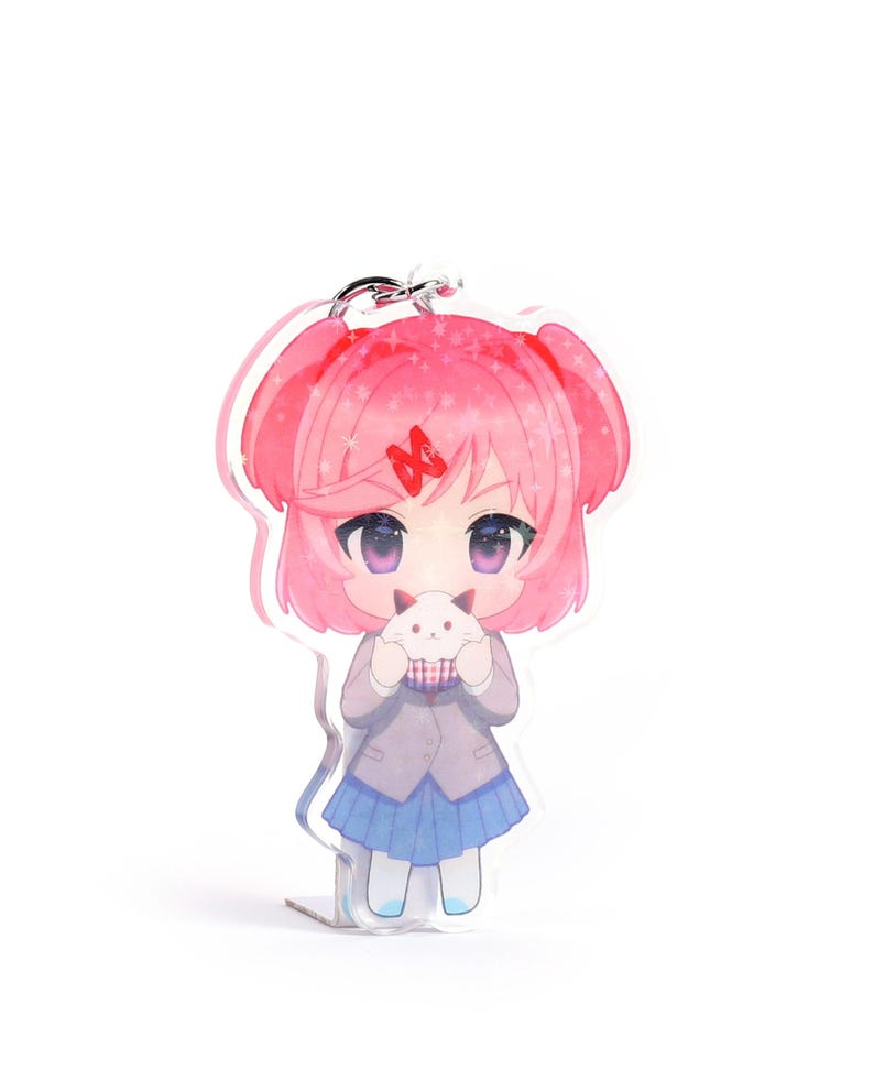 DDLC Natsuki Keychain 3” Doki Doki Literature Club - Etsy