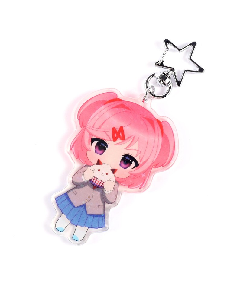 DDLC Natsuki Keychain 3” Doki Doki Literature Club - Etsy