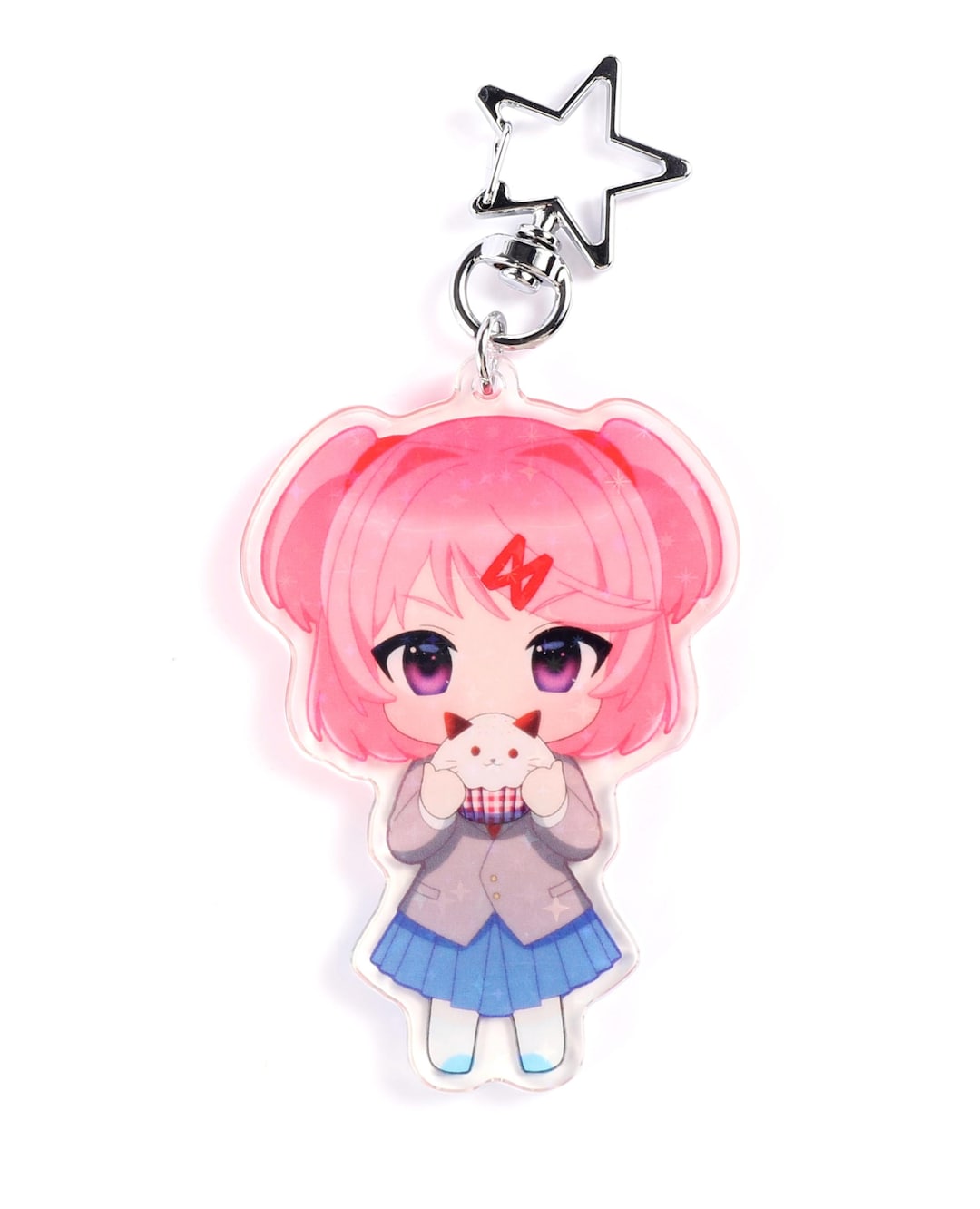 DDLC Natsuki Keychain 3” Doki Doki Literature Club - Etsy