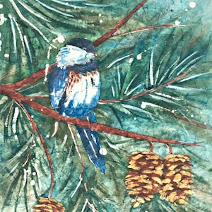 Batik Bird, Watercolor Bird, Watercolor Batik,chicadee, Batik Art ...