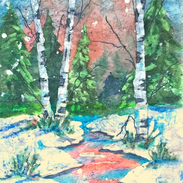 Batik Landscape - Etsy