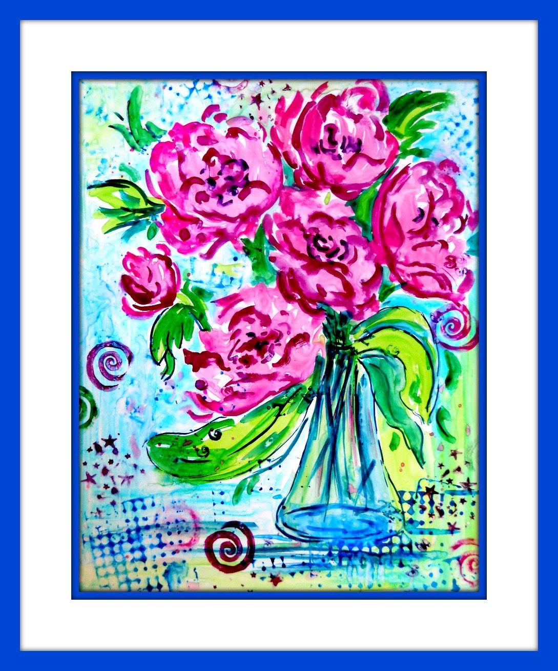 Roses Watercolor, Watercolor Yupo, Pink Roses, Watercolor Stamping ...