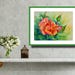 Rose Watercolor, Rose Art, Peach Rose, Peach Green, Single Rose, Rose ...