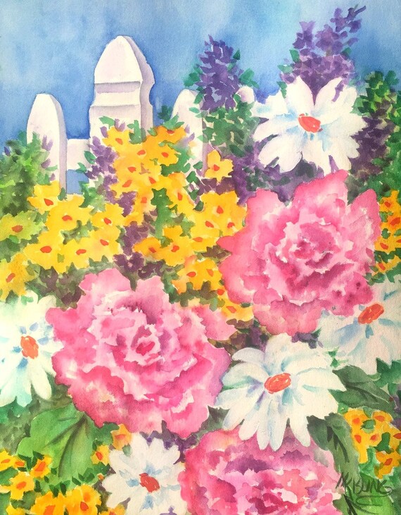 Watercolor Spring Flowers Pastel Flowers Pastel Watercolor - Etsy