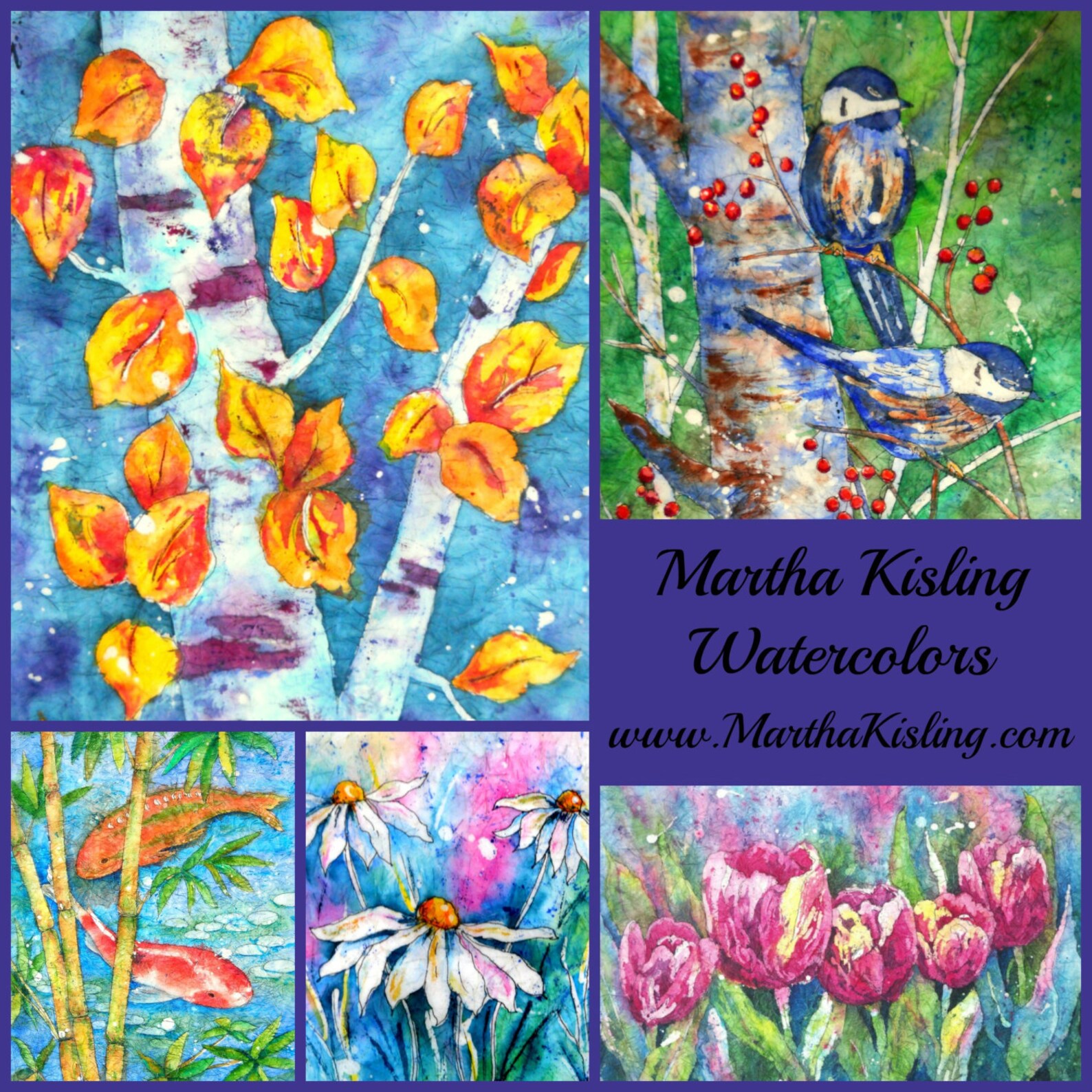 Yellow Tulip Watercolor, Batik Watercolor Tulips, Garden Art, Yellow ...