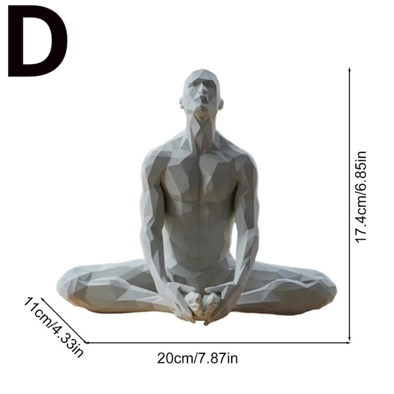 Abstract Meditation Statue: Zen Decor for Home Sanctuary - Etsy