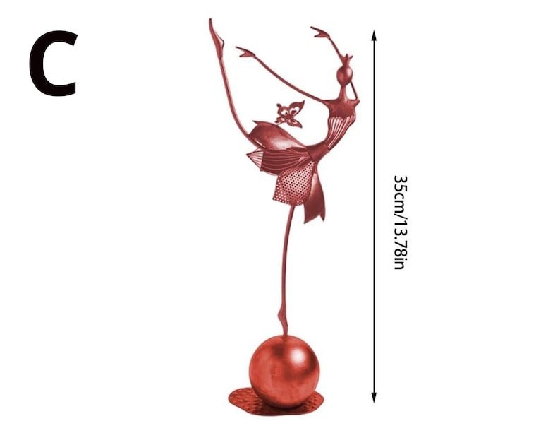 Metal Ballet Girl Sculpture: Garden Art Ornament - Etsy