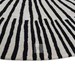 Modern Round Black and White Sunburst Rug – Hand Tufted Wool Circle ...