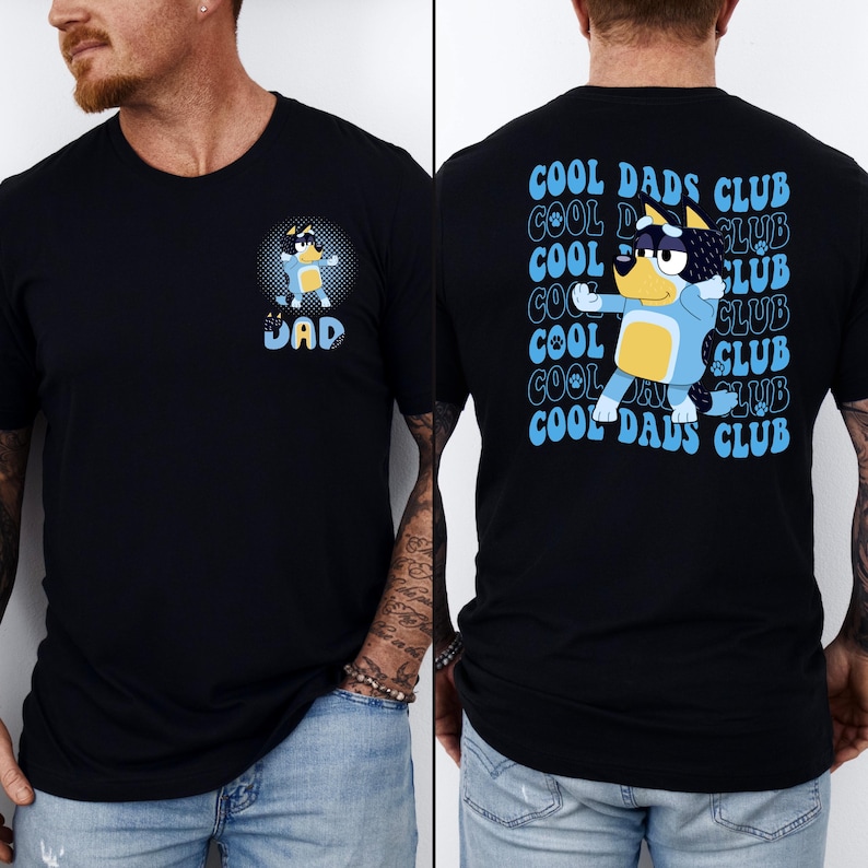 Bluey Cool Dads Club T-shirt, Bluey Dad Shirt, Bluey Bandit Family ...