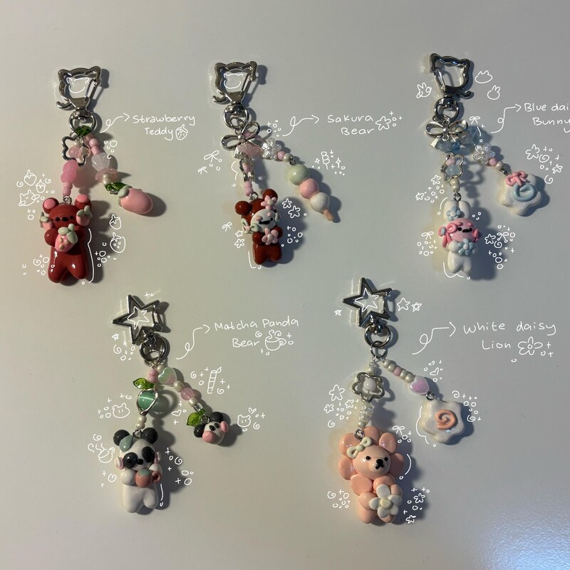 Sakura Clay Charms - Etsy