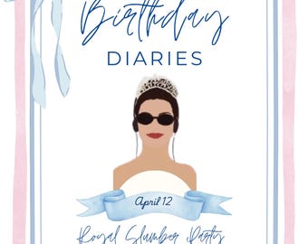 Princess Diaries Birthday Party Invitation, Editable Template, Royal ...