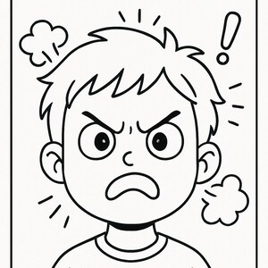 Emotions Coloring Pages for Kids – 4 Printable Emotion Faces (happy ...