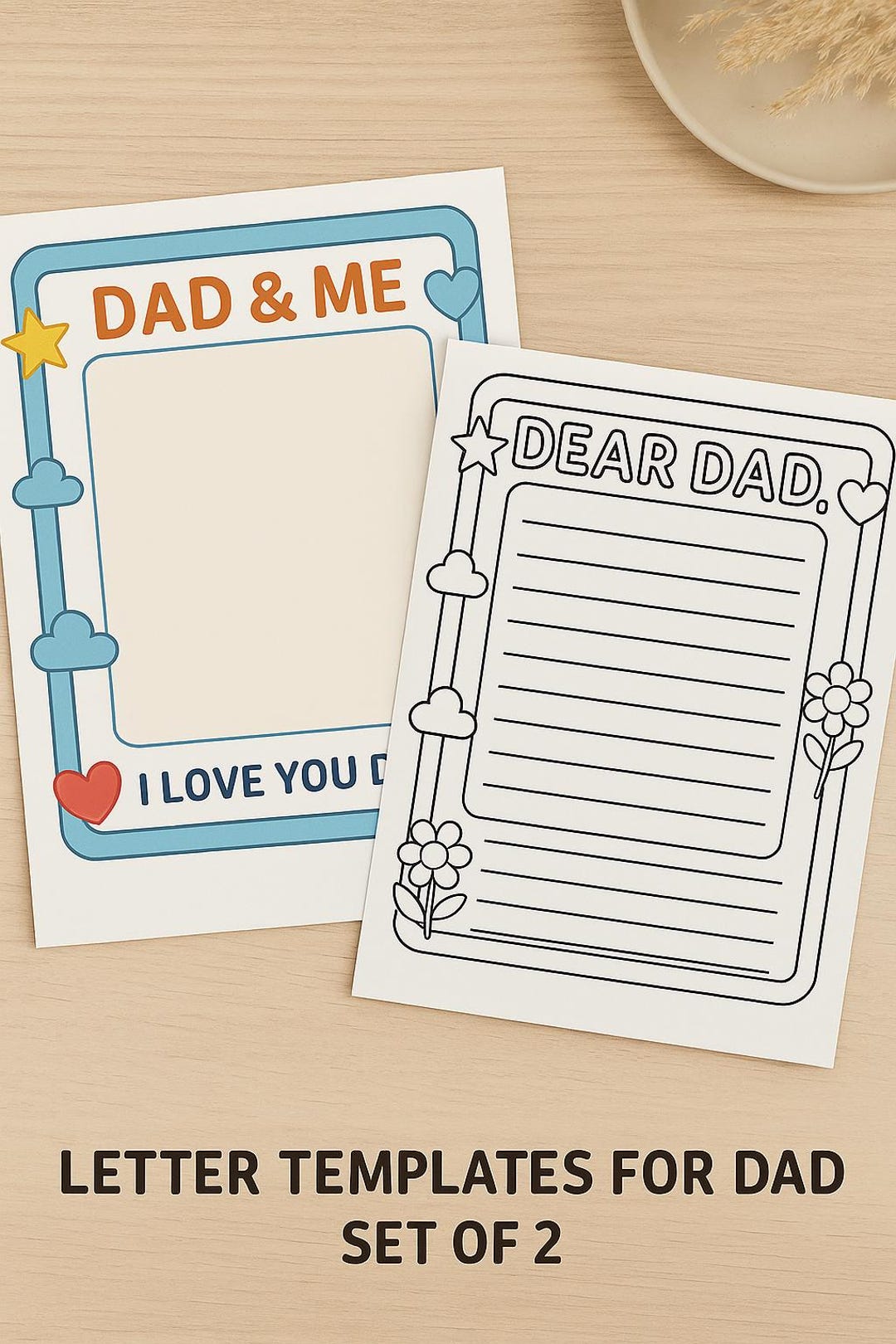 Father’s Day Letter Template for Kids – Printable “dad and Me” and ...