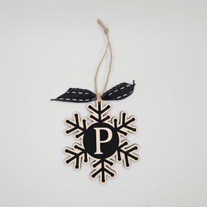 Snowflake Alphabet Layered Ornament File, Custom Christmas Ornament ...