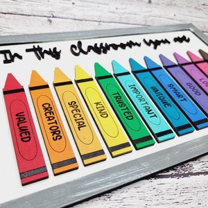 In This Classroom You Are Crayon Decor, Digital Laser File, Svg ...