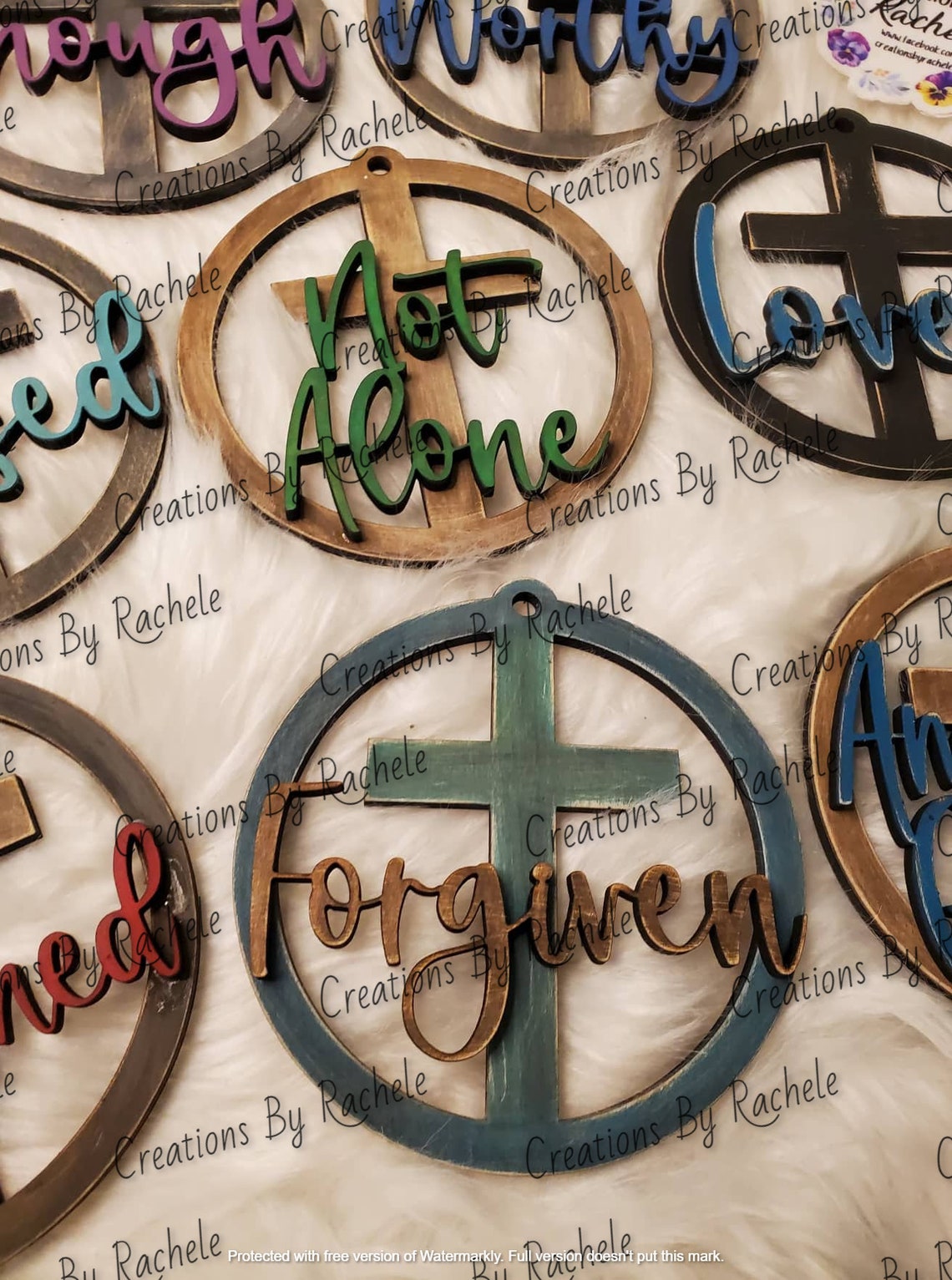 Cross With Words Car Ornament Digital Laser File Svg - Etsy