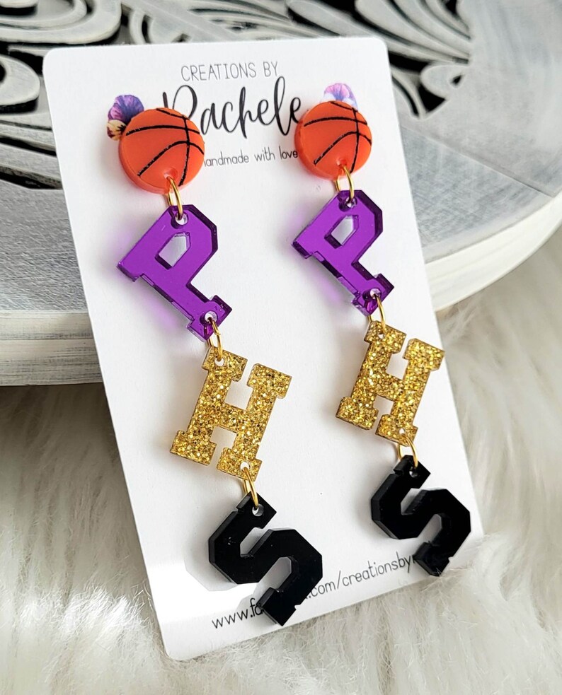 Sports School Team Letters Dangle Earring, Digital Laser File, Svg ...