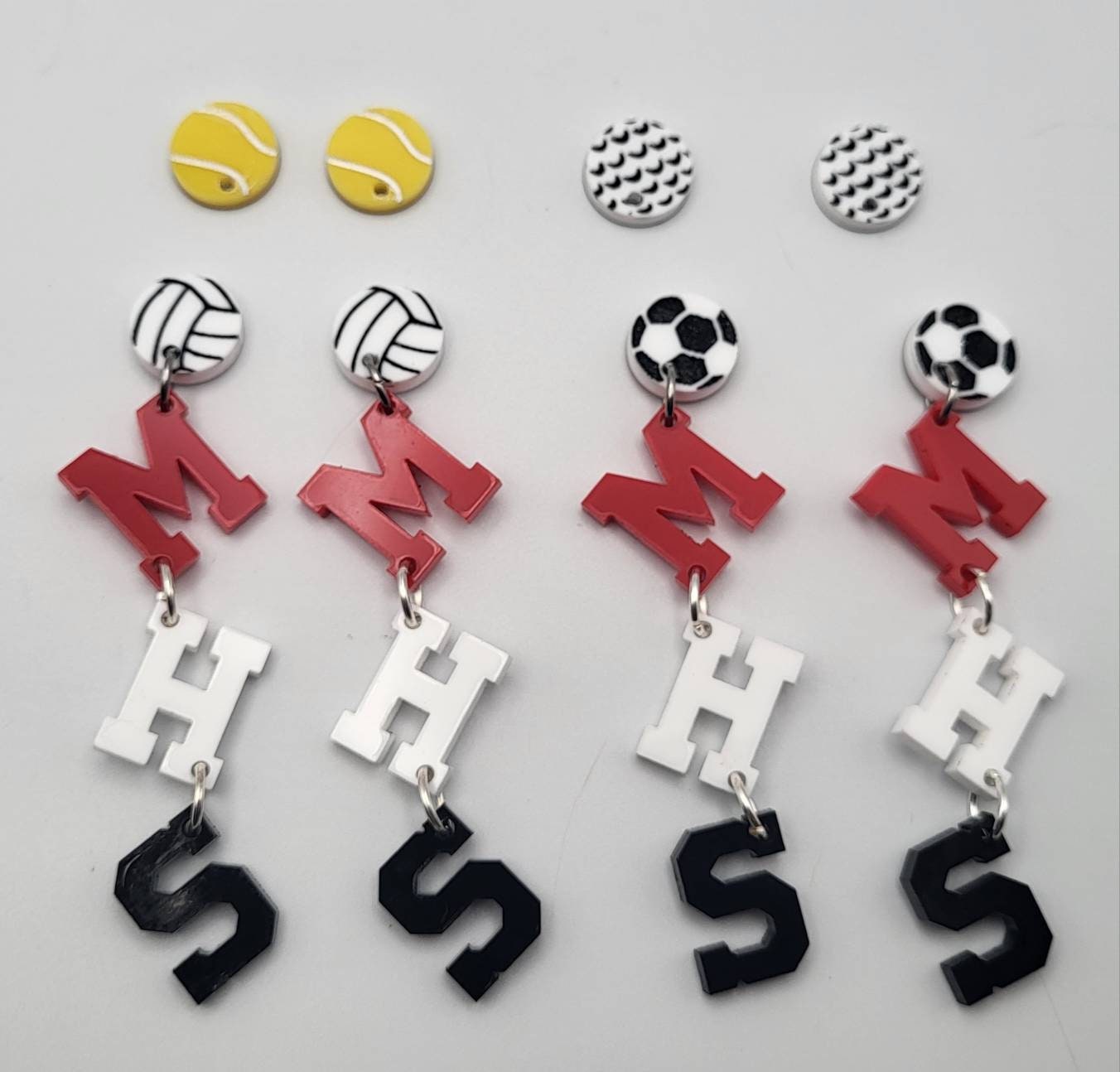 Sports School Team Letters Dangle Earring, Digital Laser File, Svg ...