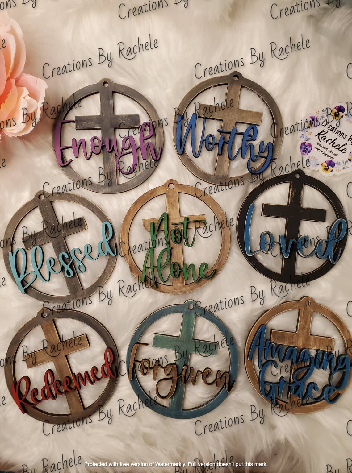 Cross With Words Car Ornament Digital Laser File Svg - Etsy