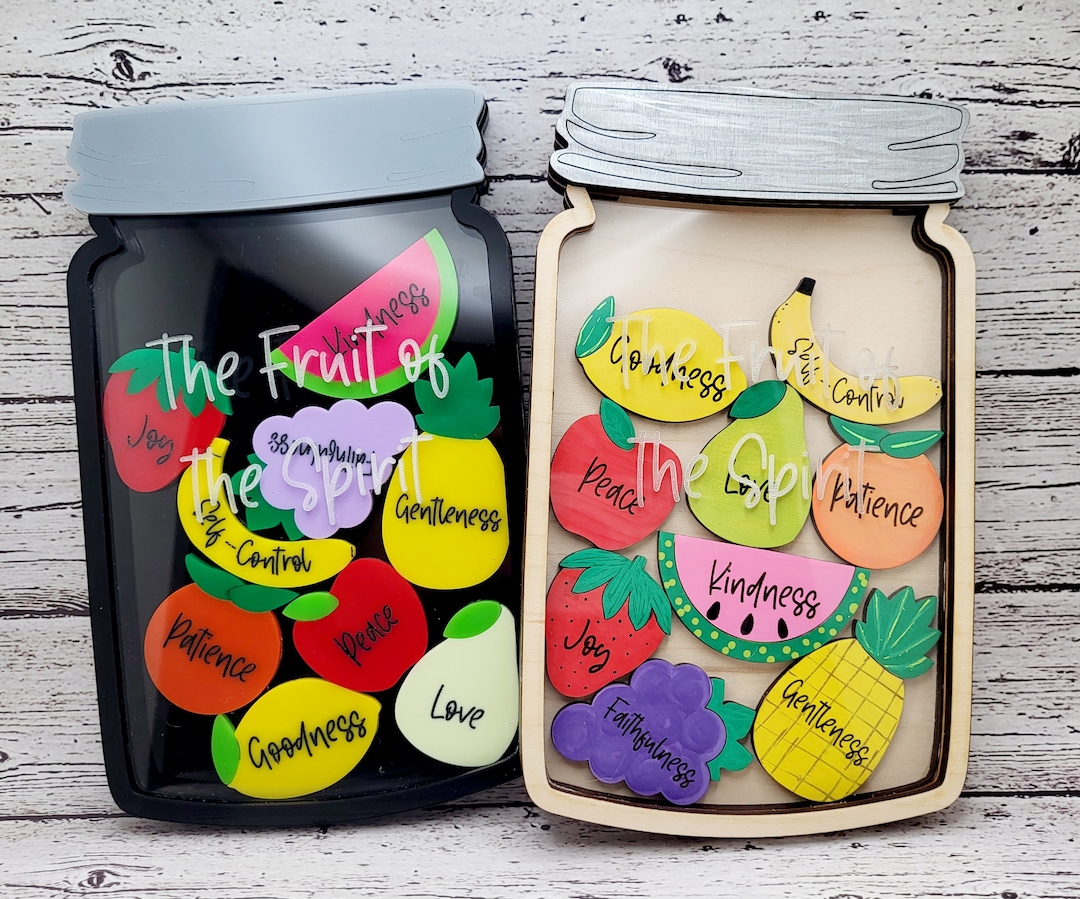 Fruit of the Spirit Reward Jar, Mason Jar Reward, Laser File, Svg ...