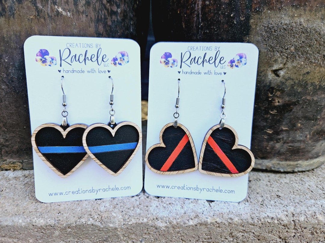 Thin Line Hearts Earring SVG, Heart Framed Svg, Single or Double Layer ...