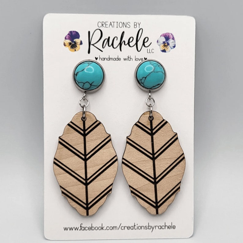 Decorative Oval Framed or Single Layer Chevron Leopard Dangle - Etsy