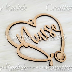 Stethoscope Heart Nurse, RN, Cma, Cna, Picu, Icu Christmas Ornament ...