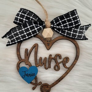 Stethoscope Heart Nurse, RN, Cma, Cna, Picu, Icu Christmas Ornament ...