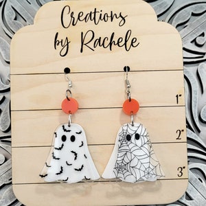 Little Clear Ghost Dangle Earrings, Digital Laser File, Svg, Glowforge ...