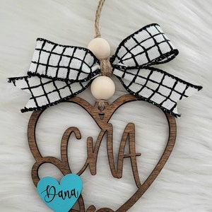 Stethoscope Heart Nurse, RN, Cma, Cna, Picu, Icu Christmas Ornament ...