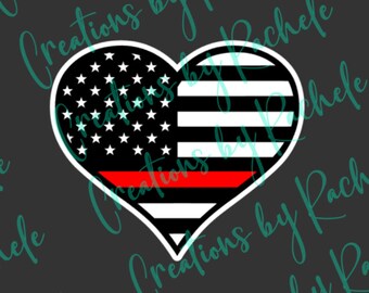 Thin Red Line Decal - Etsy