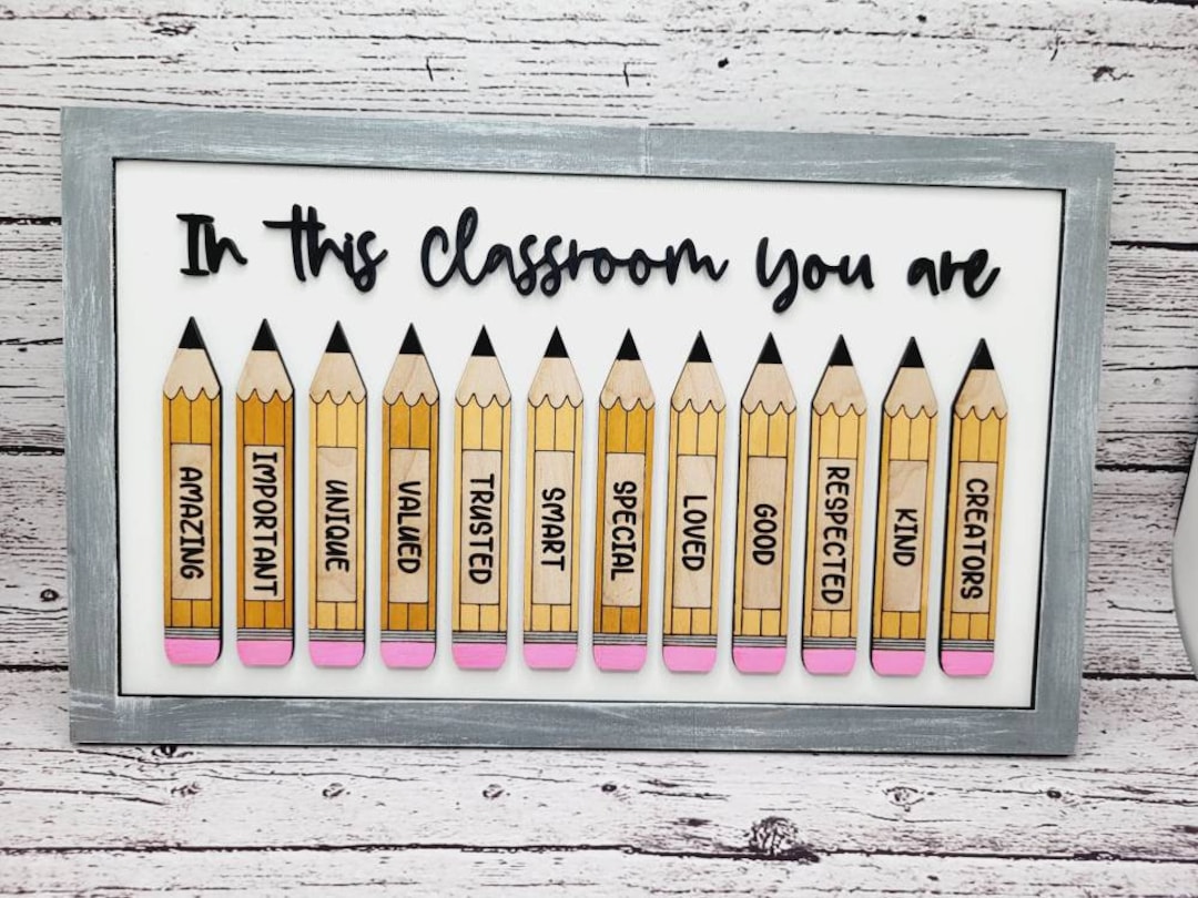 In This Classroom You Are Pencil Decor, Digital Laser File, Svg ...