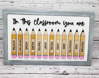 In This Classroom You Are Crayon Decor, Digital Laser File, Svg ...