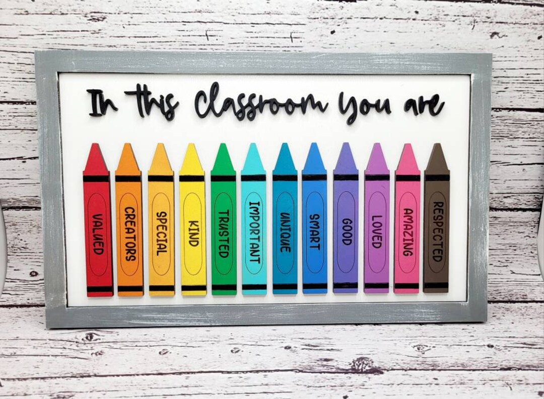In This Classroom You Are Crayon Decor, Digital Laser File, Svg ...
