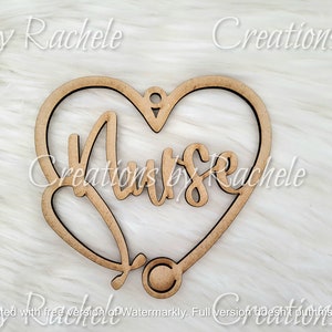 Stethoscope Heart Nurse, RN, Cma, Cna, Picu, Icu Christmas Ornament ...