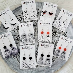 Little Clear Ghost Dangle Earrings, Digital Laser File, Svg, Glowforge ...