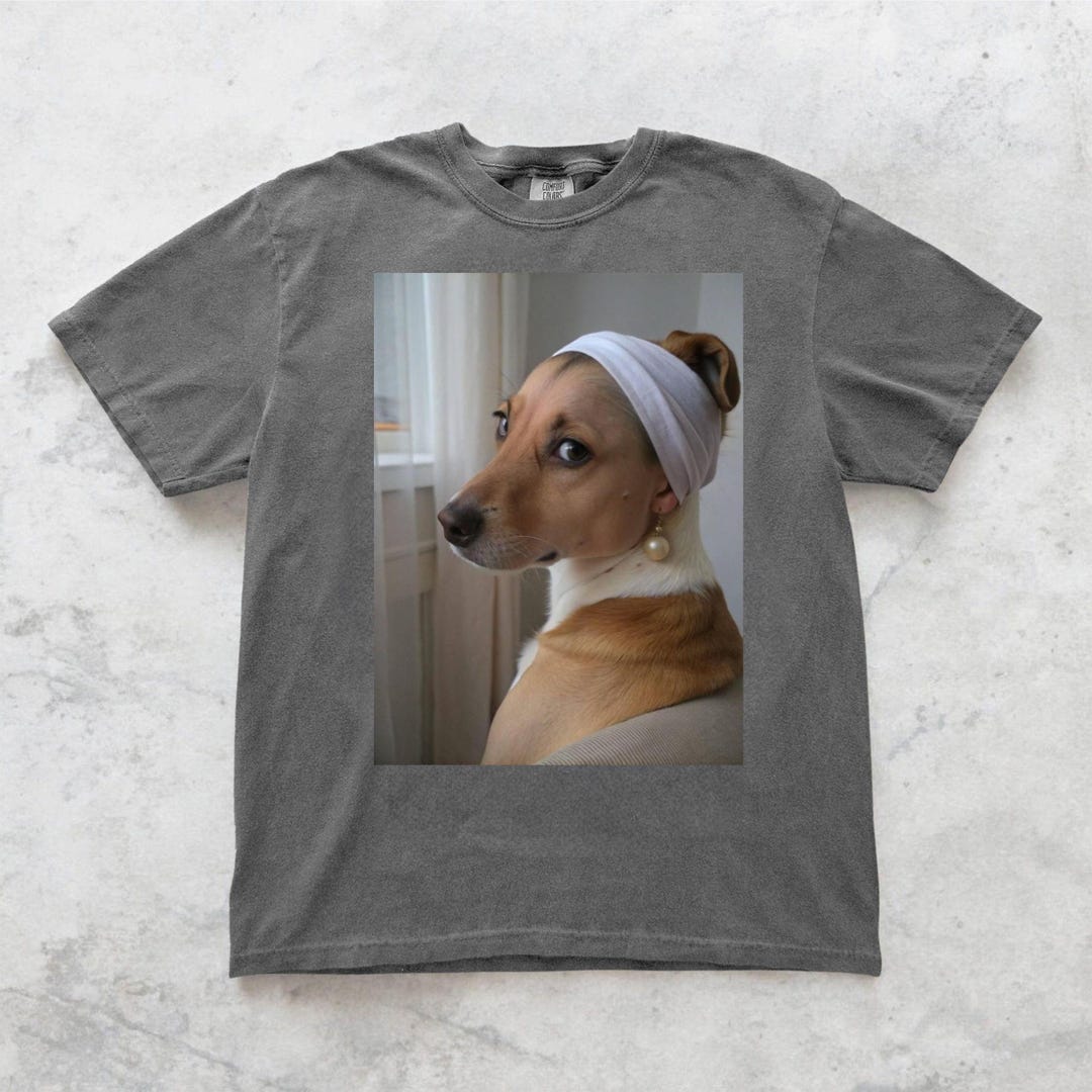 Camiseta con meme de perro en colores cómodos, camisetas parodia viral ...