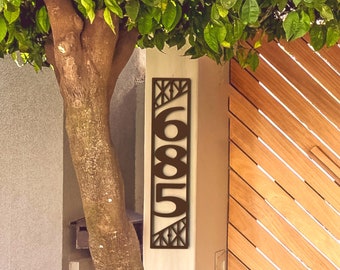 Vertical Metal Address Sign Powder Coated Outdoor House - Etsy