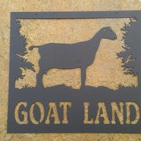 Goat Faux Stained Glass Window Metal Plaque, Goat Plaque, Goat Sign, - Etsy