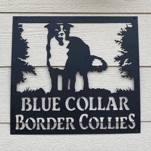 Border Collie Collie Dog Indoor or Outdoor Metal Signs Herding Working ...