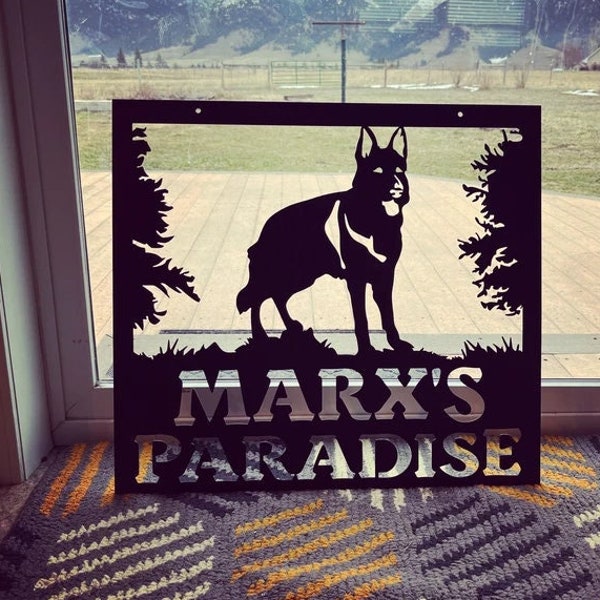 Custom Metal German Shepherd Sign - Make Your Own Metal German Shepherd ...