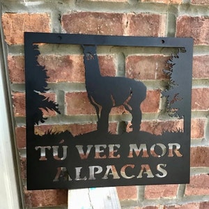 Alpaca Metal Custom Farm Sign Personalized With Your Name - Etsy