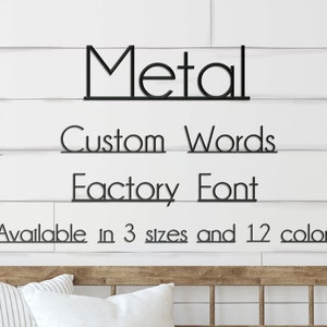 Custom Metal Word Sign Factory Style Wall Art - Etsy