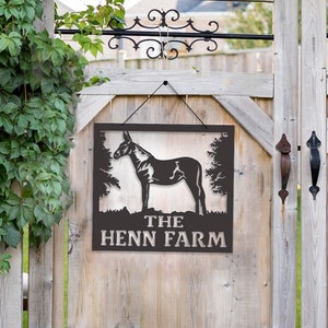 Custom Mule Farm Sign, Personalized Ranch Sign - Etsy