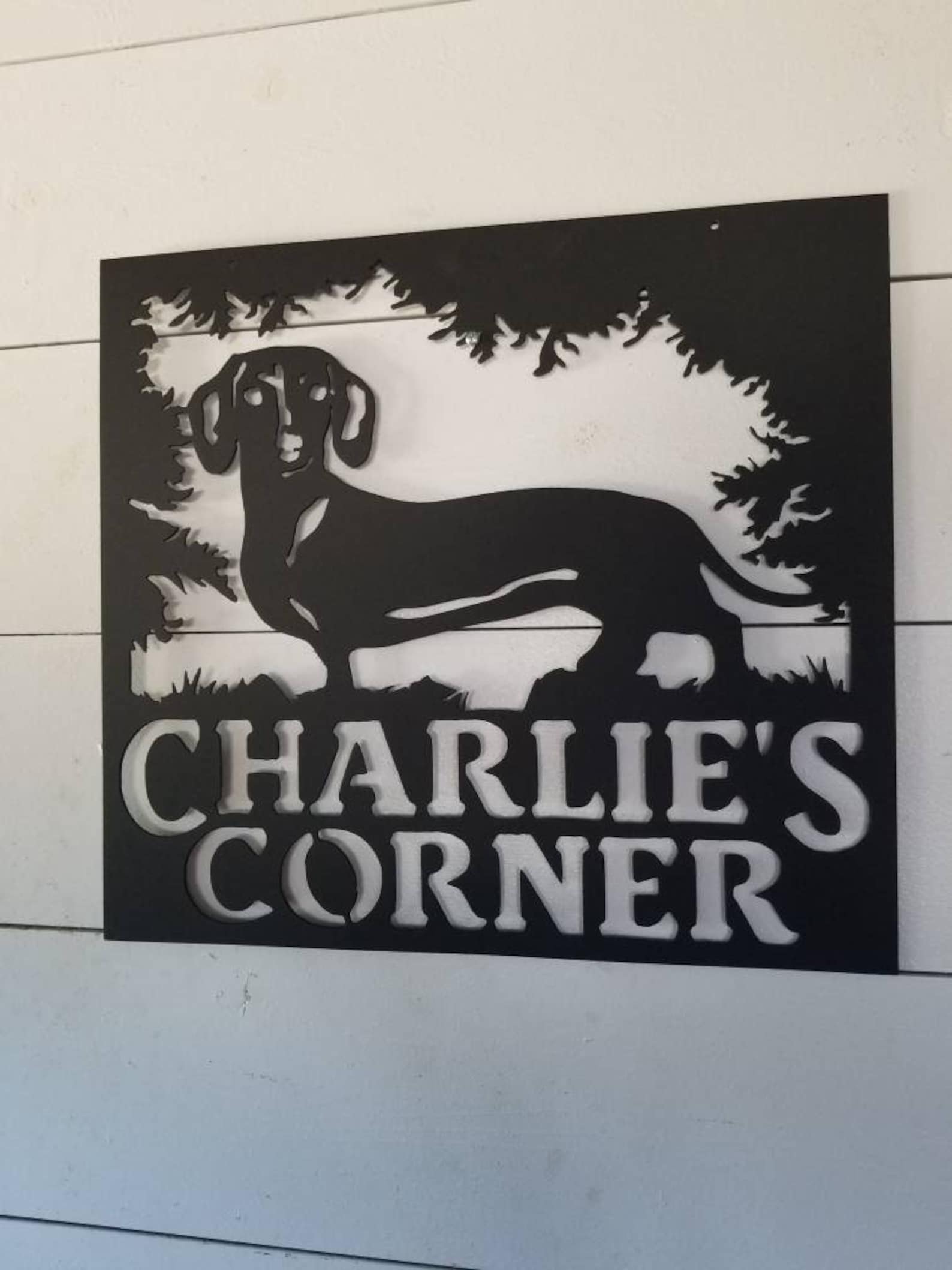 Dachshund Custom Indoor or Outdoor Metal Dog Sign Doxin Dog - Etsy