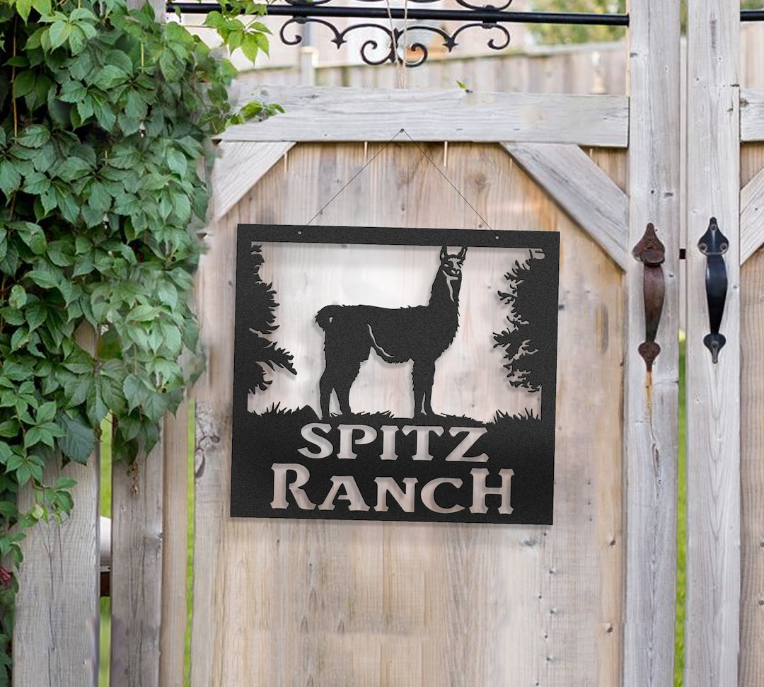 Llama Farm Sign, Custom Metal Llama Farm Sign - Etsy