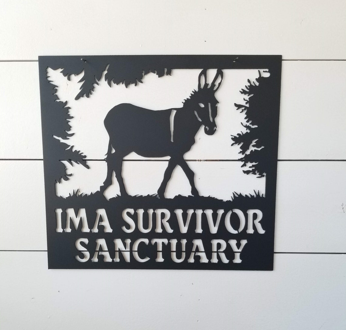 Your Name Custom Metal Farm Donkey Sign - Etsy