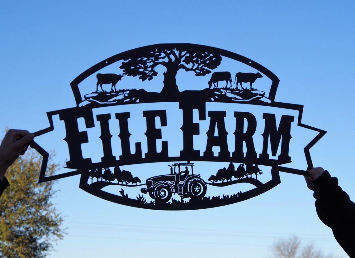 Modern Farming Tractor Steel Sign LMW-16-13 - Etsy