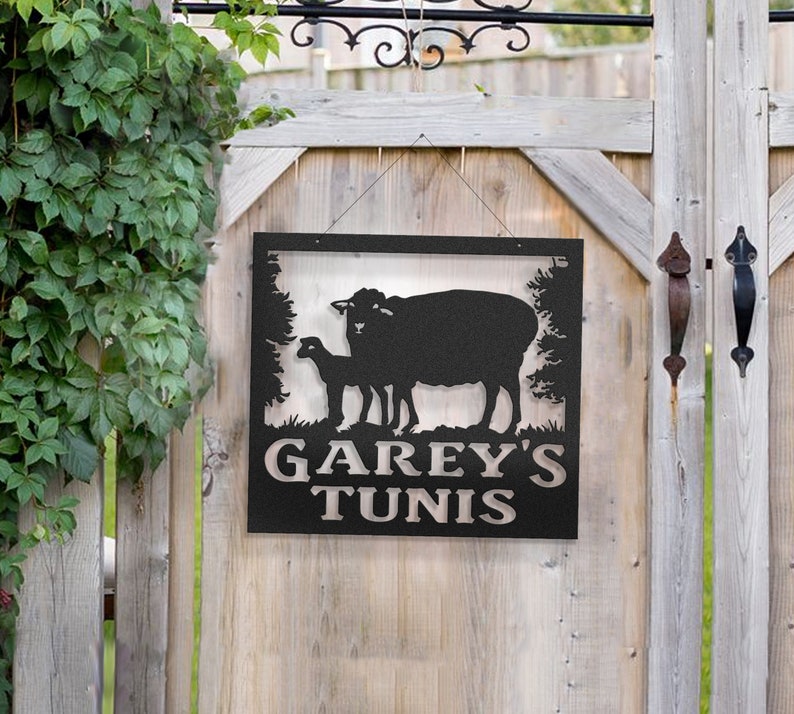 Tunis Sheep Metal Farm Sign | Etsy