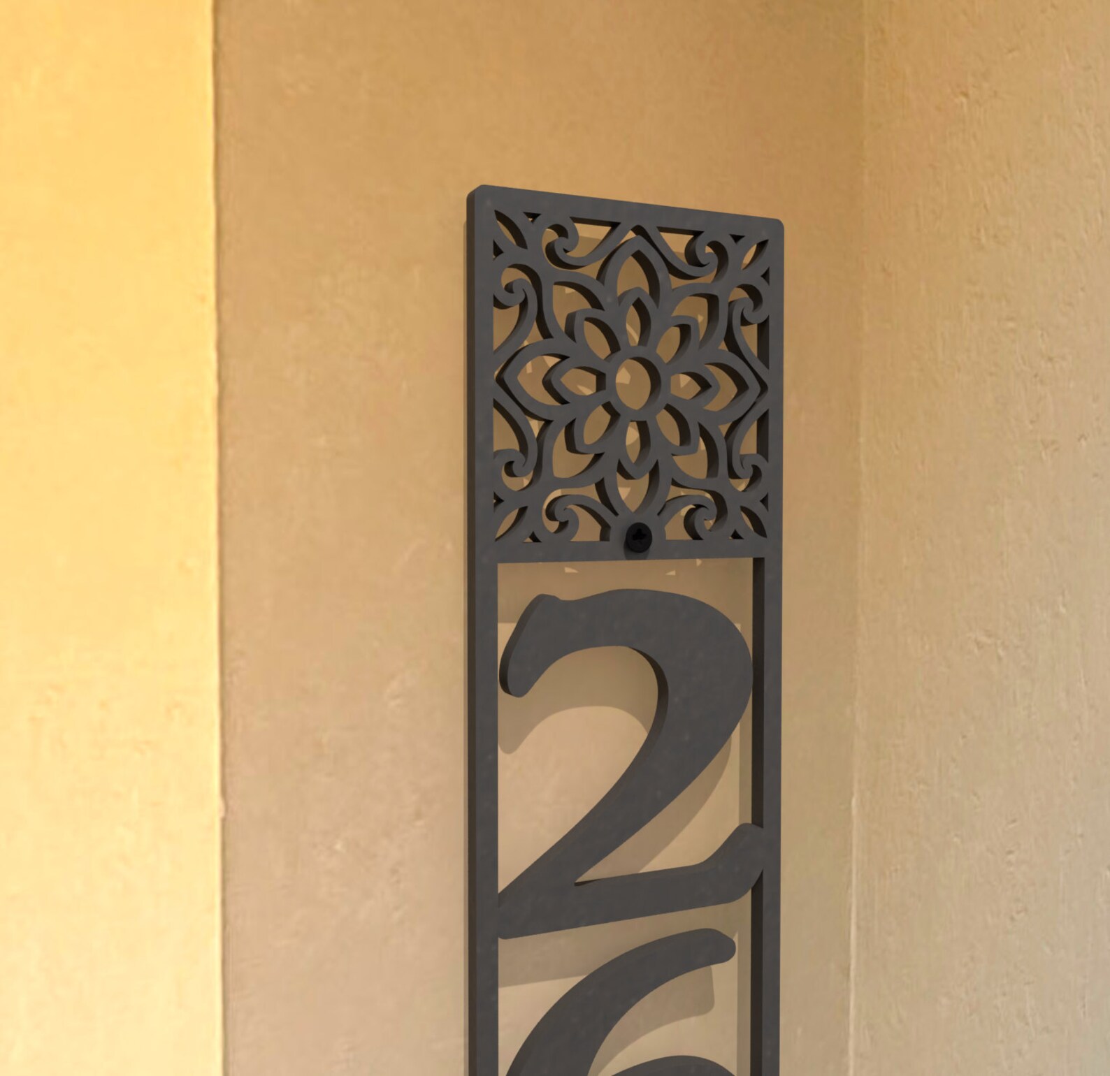 Custom Ornamental House Numbers Metal Vertical Mailbox - Etsy